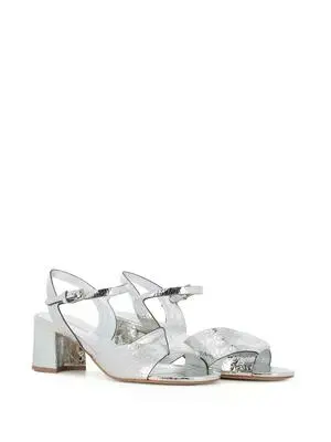 DEL CARLO Metallic-effect Sandals
