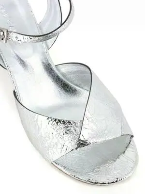 DEL CARLO Metallic-effect Sandals