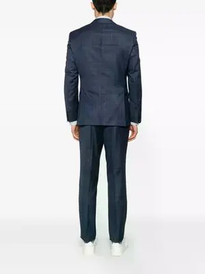 BOSS Check-pattern Single-breasted Suit - Blue
