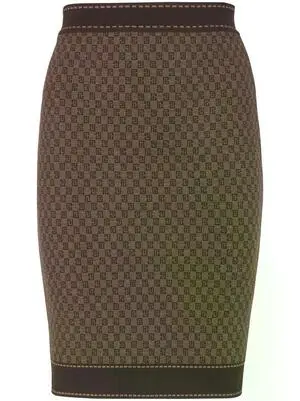 Balmain Monogram-jacquard Skirt
