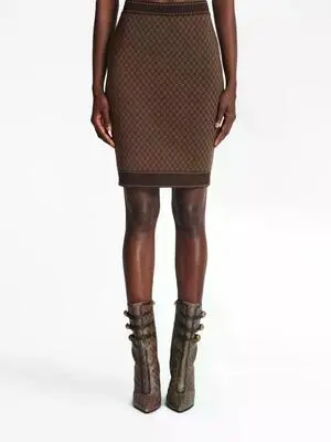 Balmain Monogram-jacquard Skirt