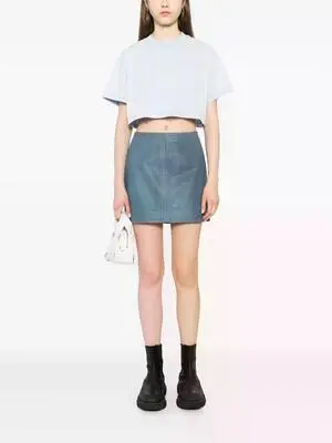 GROUND ZERO Logo-print Cropped T-shirt