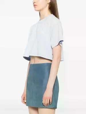 GROUND ZERO Logo-print Cropped T-shirt