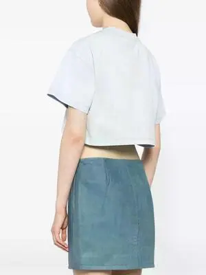 GROUND ZERO Logo-print Cropped T-shirt
