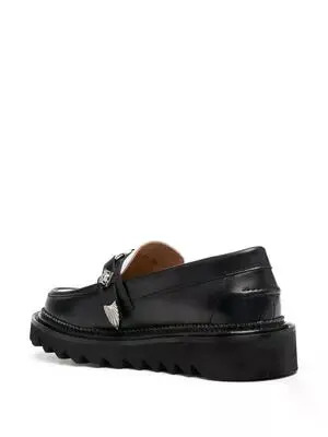 Toga Buckle-detail Leather Loafers