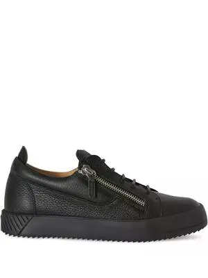 GIUSEPPE ZANOTTI Frankie Double-zip Low-top Sneakers - Black