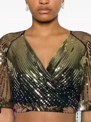 Rabanne Embellished Cropped Blouse