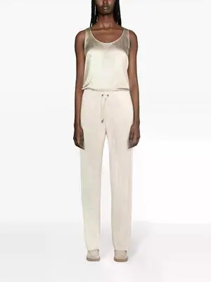 Brunello Cucinelli Sequin-embellished Ribbed-knit Trousers