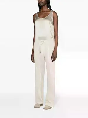Brunello Cucinelli Sequin-embellished Ribbed-knit Trousers