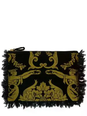 La DoubleJ Cherub-print Clutch Bag