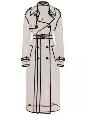 Dolce & Gabbana Contrast-trim Trench Coat - Black