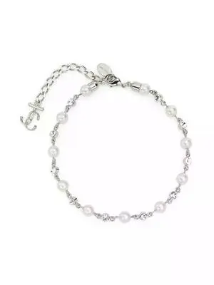 JIMMY CHOO Faux-pearls Anklet - Silver