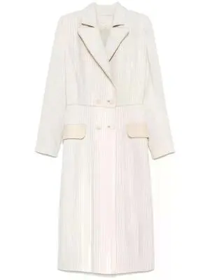 MITILIANE COUTURE Pinstriped Trench Coat