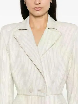 MITILIANE COUTURE Pinstriped Trench Coat