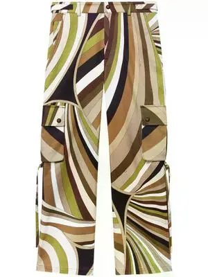Emilio Pucci Iride-print Cargo Trousers - Neutrals