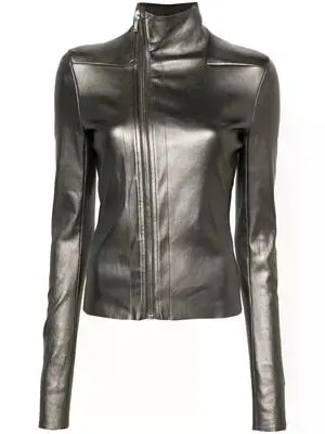 Rick Owens Gary Metallic Leather Jacket