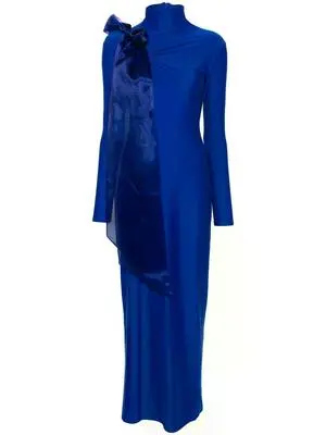 ATU BODY COUTURE Draped-detail Maxi Dress - Blue
