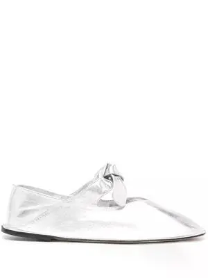 Hereu Llasada Metallic Ballerina Shoes - Silver