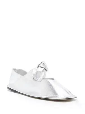 Hereu Llasada Metallic Ballerina Shoes - Silver