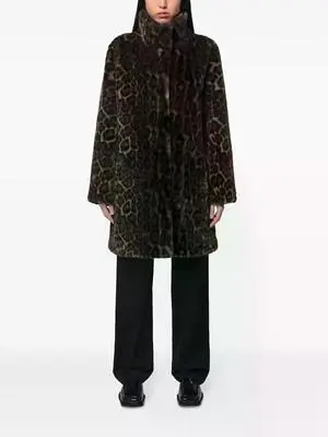 Apparis Leopard-print Faux Fur Coat