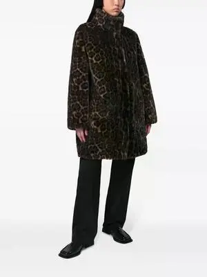 Apparis Leopard-print Faux Fur Coat