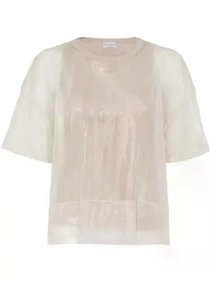 Brunello Cucinelli Semi-sheer Layered T-shirt