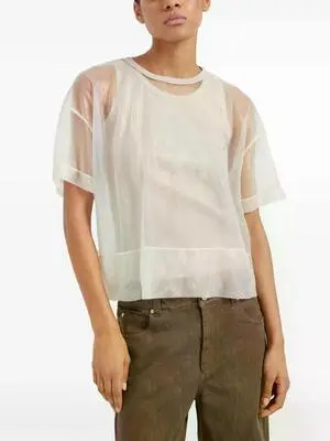 Brunello Cucinelli Semi-sheer Layered T-shirt