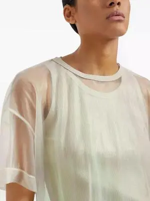 Brunello Cucinelli Semi-sheer Layered T-shirt