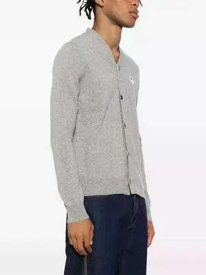 Play Comme Des Garcon Heart-motif Wool Cardigan