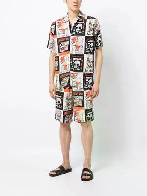 ENDLESS JOY Graphic-print Bermuda Shorts - Multicolour