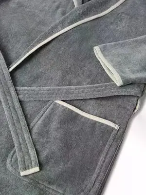 Brunello Cucinelli Logo-embroidered Bathrobe - Grey