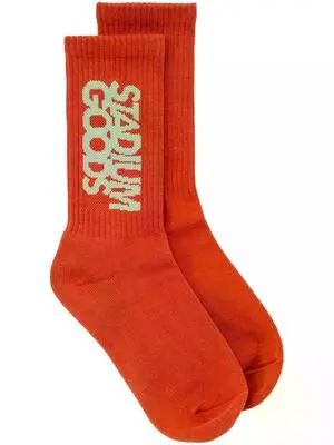 STADIUM GOODS Intarsia-knit Logo Crew Socks - Red