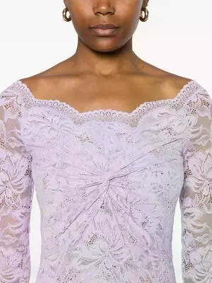 Rabanne Bardot-neckline Lace Maxi Dress