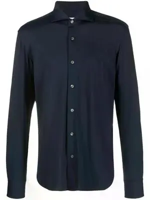 ORIAN Long-sleeve Spread-collar Shirt - Blue