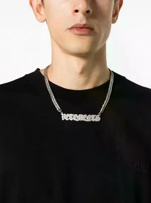 Vetements Gothic Logo-plaque Necklace