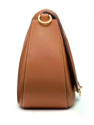 Valentino Garavani Ohval Leather Shoulder Bag - Brown