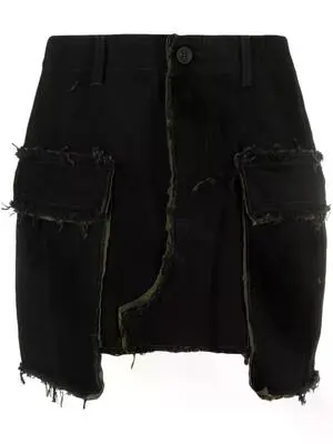 Heron Preston Rebuilt Denim Cargo Skirt