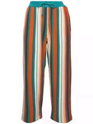 La DoubleJ Vertical-stripe Cropped Trousers