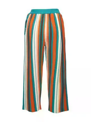 La DoubleJ Vertical-stripe Cropped Trousers