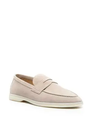 SCAROSSO Luciano Suede Loafers - Neutrals
