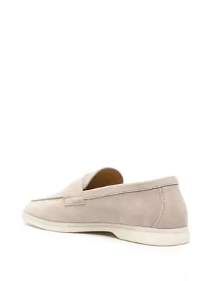SCAROSSO Luciano Suede Loafers - Neutrals
