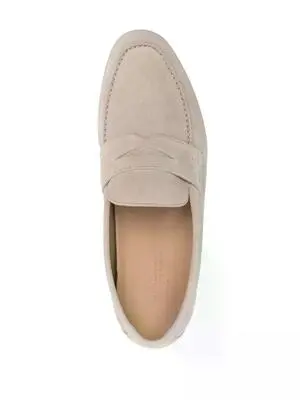SCAROSSO Luciano Suede Loafers - Neutrals