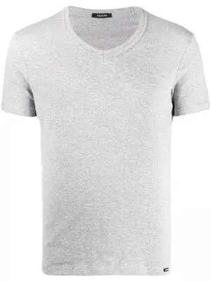 TOM FORD Logo Patch V-neck T-shirt