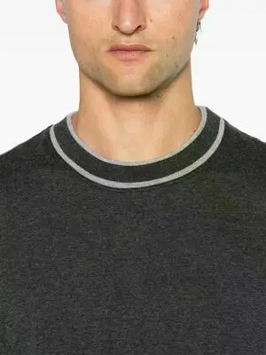 Peserico Contrasting-collar T-shirt