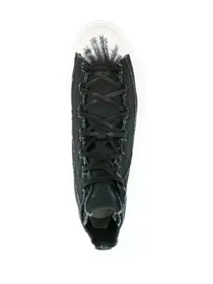 Y3 Nizza Distressed High-top Sneakers