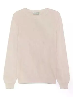 Canali Cotton Crew-neck Sweater - Neutrals