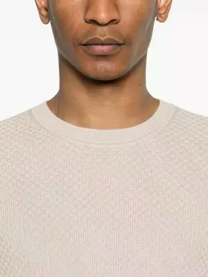 Canali Cotton Crew-neck Sweater - Neutrals