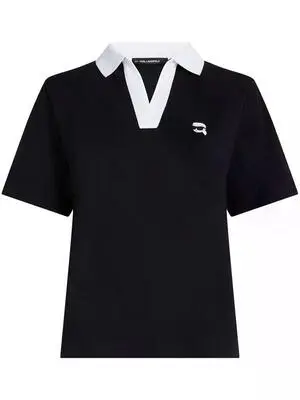 Karl Lagerfeld Logo-patch Polo Top
