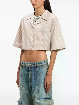 Palm Angels Logo Cropped Shirt