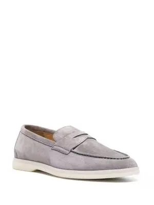 SCAROSSO Luciana Suede Loafers - Grey